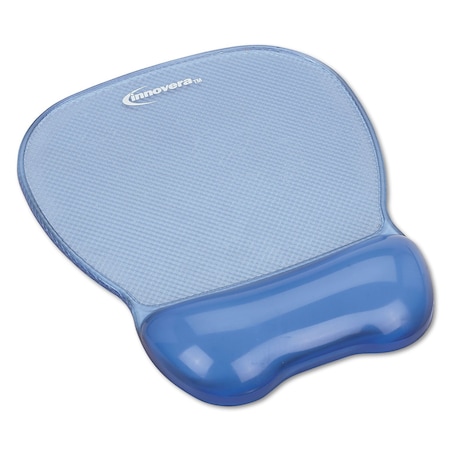 Innovera Mouse Pad with Gel Wrist Rest, 8.25 x 9.62, Blue 51430 | Zoro