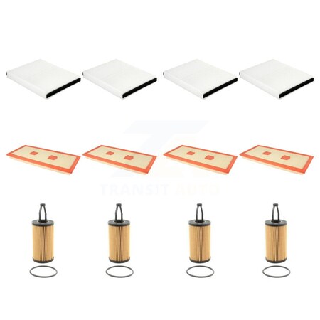 Pur 4X Air + 4X Cabin + 4X Engine Cartridge Oil Filter 12 Total Kit For ...