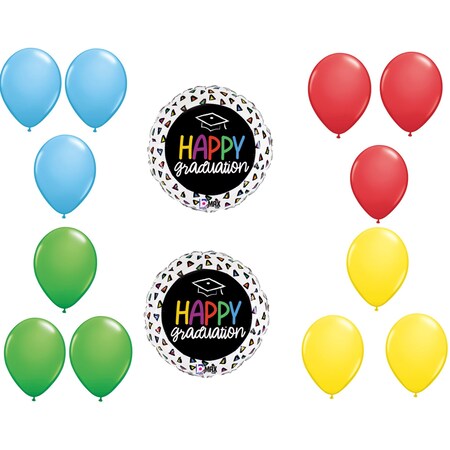 Loonballoon Graduation Grad Theme Balloon Set, 2x Standard Graduation ...