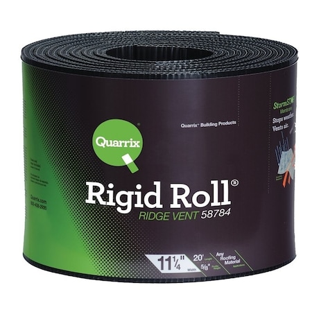 Quarrix Quarrix 58784 Ridge Vent, HDPE, Black 58784 | Zoro