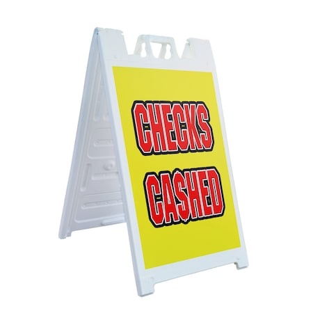 Signmission Checks Cashed, A-Frame & 2 Decals Installed, Heavy-Duty ...