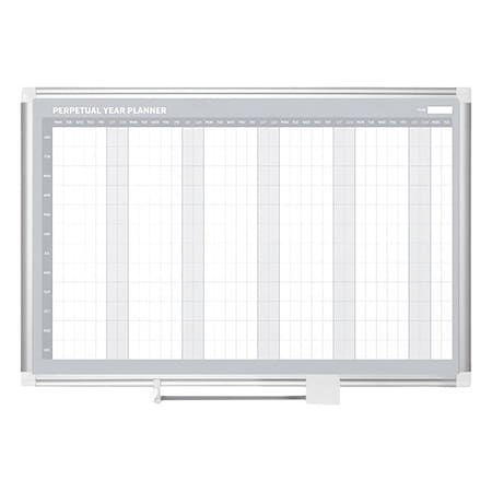 Mastervision Calendar Planning Board, Steel, 38 in, 50 in, Aluminum ...