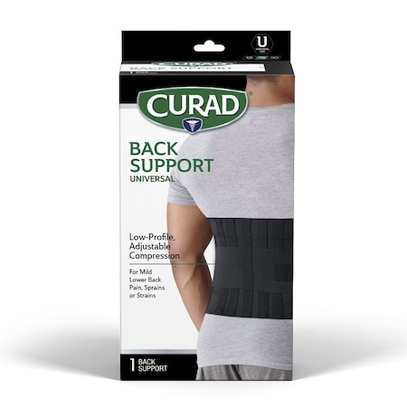 Curad Back Support, OneSize, Fits to Waist Size 33 to 48 in, Hook and ...