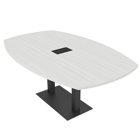 Skutchi Designs 6 Person Arc Boat Conference Table Matte Black Base ...