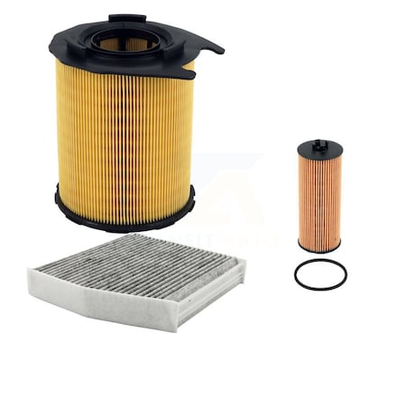 Pur 1x Air + 1x Cabin + 1x Engine Cartridge Oil Filter 3 Total Kit For ...