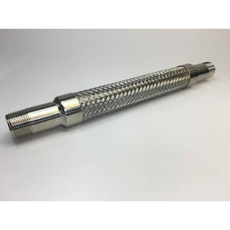 Precision Hose 1-1/2in Dia x 12in L 316 SS Flexible Metal Hose 24PL ...