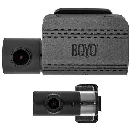Boyo Full Hd 2 Channel Dash Camera Recorder with Wi-Fi Connectivity to ...