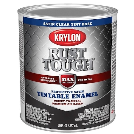 Krylon Rust Tough Enamel Paint, Satin Sheen, Clear, 1 qt, 400 sq-ft/gal ...
