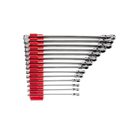 Tekton Long Fixed/Flex Head 12-Point Ratcheting Box End Wrench Set W ...