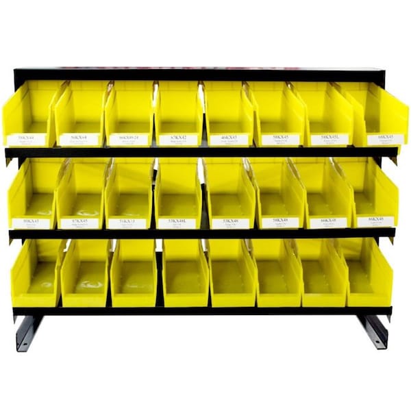 Geared2Golf Lug Bins Rack, Yellow - 24 Count GE3567938 | Zoro