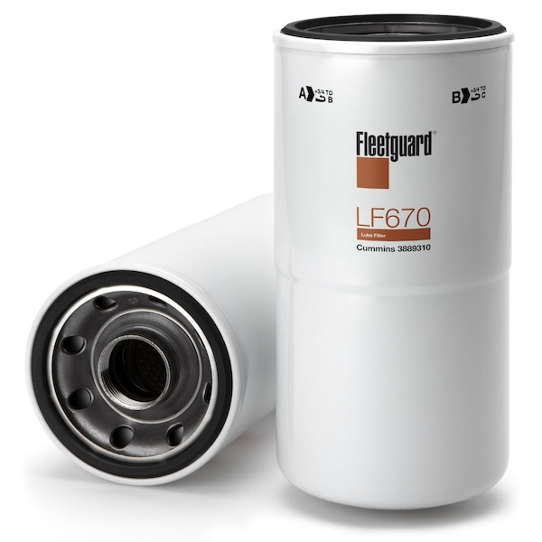 Fleetguard Oil Filter Cellulose Spin On LF670 | Zoro