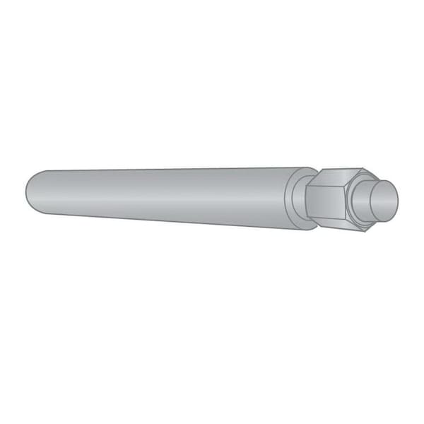 Huyett Ext Threaded Taper Pin w/Hex Nut, 300 SS, #6 Pin x 0.340 in Dia ...