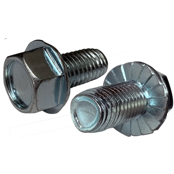 Newport Fasteners #4-40 x 3/8 in, Zinc Plated Steel Flange Hex Head Hex ...