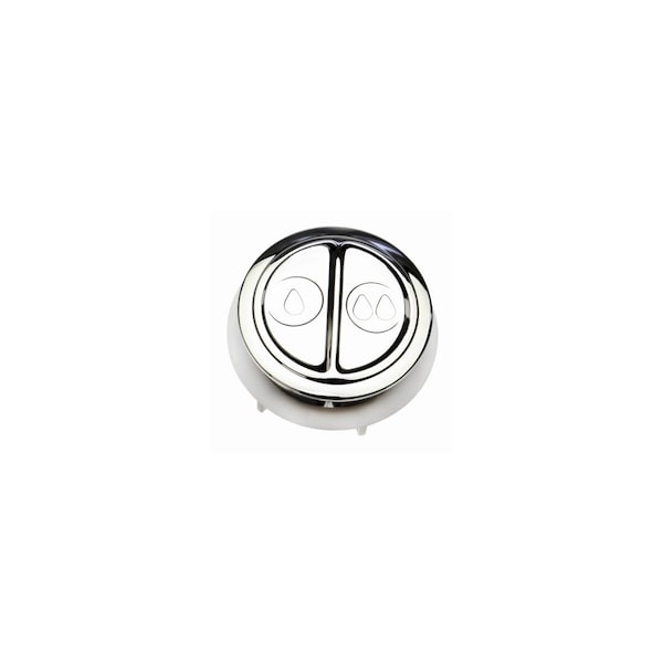 Fluidmaster Dual Flush Push Button, Plastic, Chrome, For: Tank Lid ...