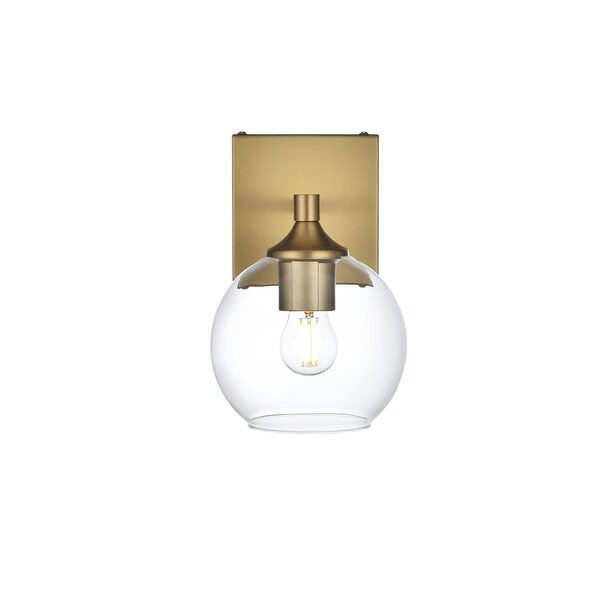 Living District Eero 6 Inch Wall Sconce In Satin Gold LD7308W6SG | Zoro