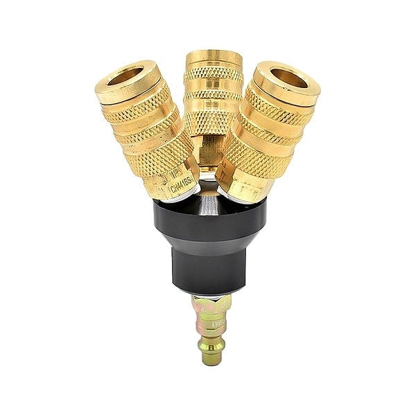 Interstate Pneumatics Pipe Manifold Fitting, Brass, 1/4 in FPM44-KH4BS ...