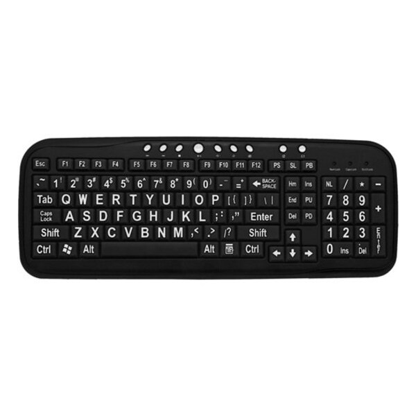 Ergoguys Datacal Ezsee Low Vision Usb Large White Print/Black Keys ...