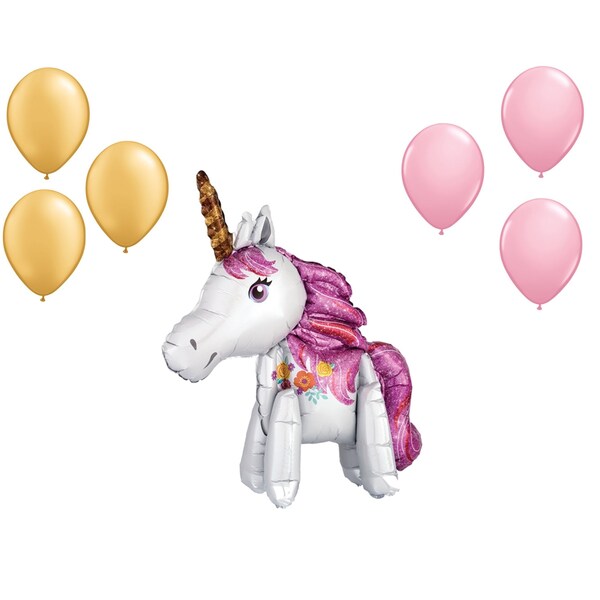 Loonballoon Unicorn Theme Balloon Set, 25 Inch Air Fill Magical Unicorn ...