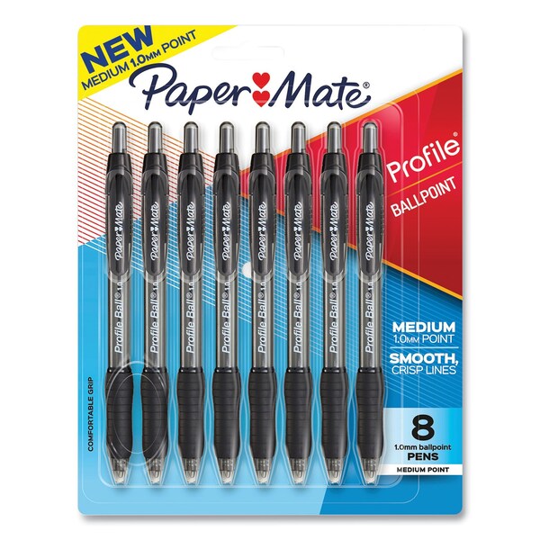 Paper Mate Profile Ballpoint Pen, Retractable, Medium 1 Mm, Black Ink ...