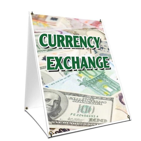 Signmission Currency Exchange, 24 Inch x 18 Inch A-frame Yard Sign ...