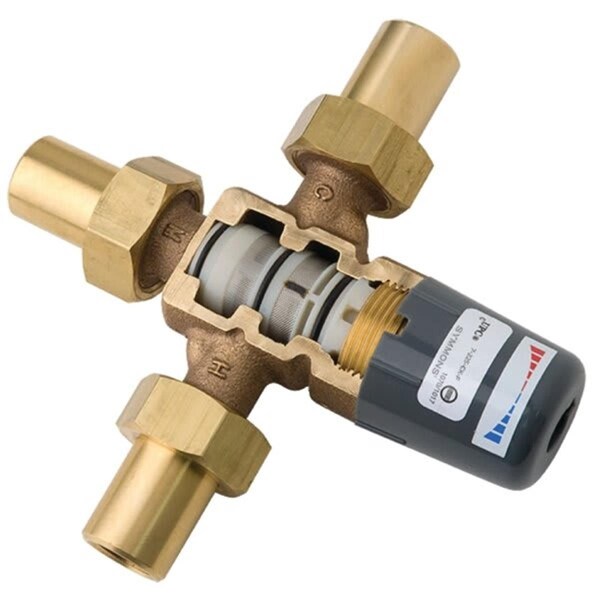 Symmons Thermostatic Mixing Valve with 0.5 in. Female NPT Connection 7 ...