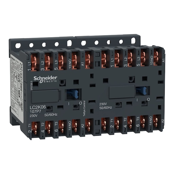 Schneider Electric IEC Magnetic Contactor, 1NO, 24 V AC, 3 P, Reversing ...