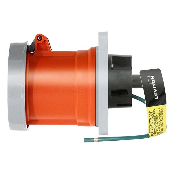 Leviton Pin & Sleeve Receptacle, 100 A, 125/250V AC, Three Phase, 3 ...