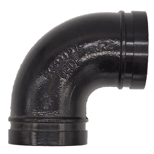 Industrial Choice Groove 90 Elbow Standard Radius Black Painted 5 inch ...