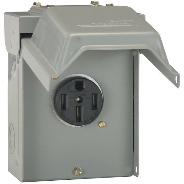 Ge Industrial Solutions RV Power Outlet, 50 A, 120 V, Surface Mounting ...
