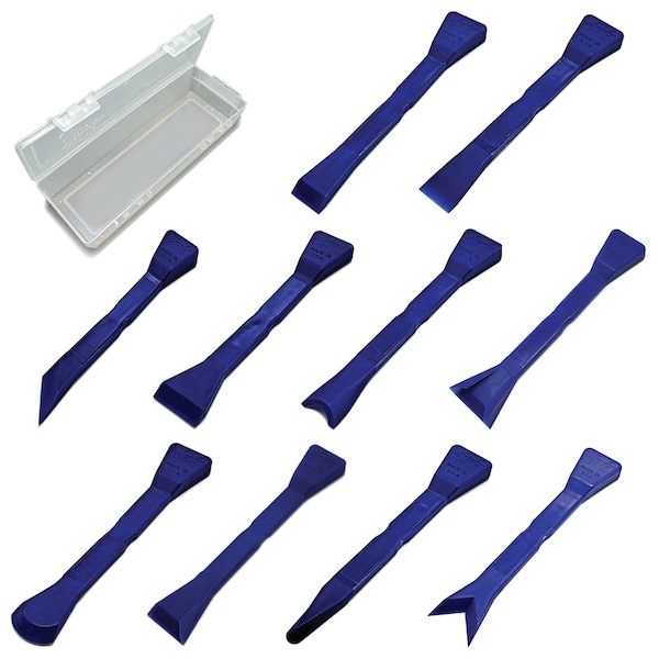 Bojo Tools Deluxe 10-Piece Plastic Scraper Kit in F1 Cases ATH-DSG2F1 ...