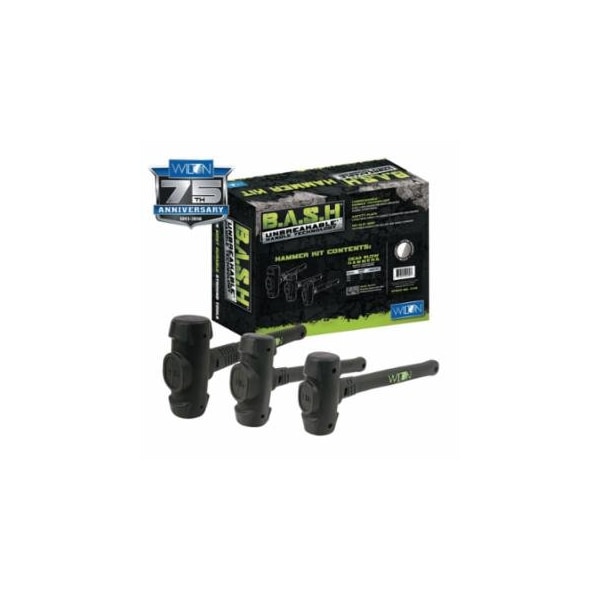 Wilton B.A.S.H Dead Blow Hammer Kit, 3 1/4 lb; 4 1/4 lb; 5 1/2 lb ...