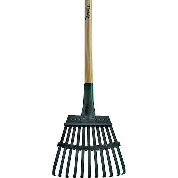 Flexrake Shrub Rake, 11 Tines, 48 in L Wood Handle 3W | Zoro