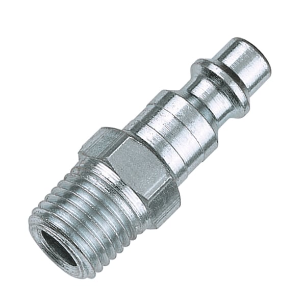 Tru-Flate COUPLER Plug End; 1/4 Inch Male NPT x 1/4 Inch Body Size; Industrial/Milton Design 12 ...