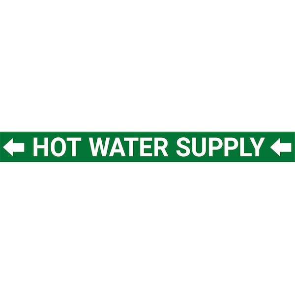 Creative Safety Supply Hot Water Supply Pipe Marking Label, No Arrows ...