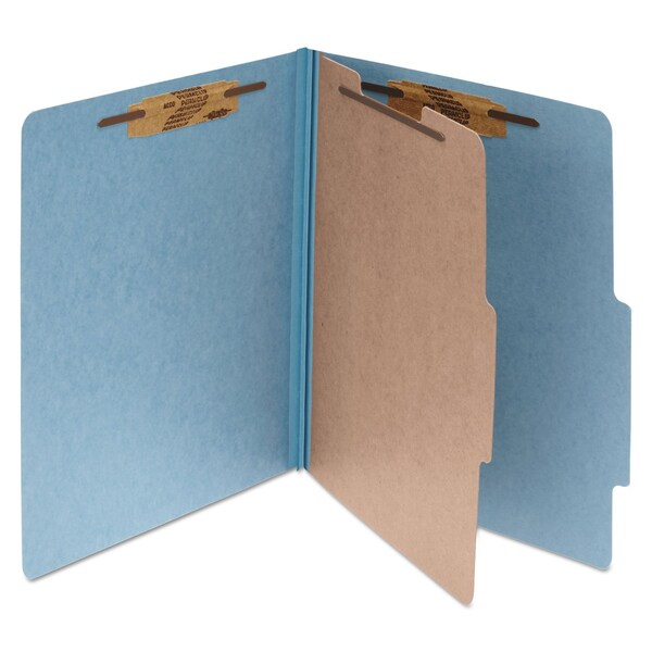 Acco Pressboard Classification Folders, 2" Expansion, 1 Divider, 4 ...