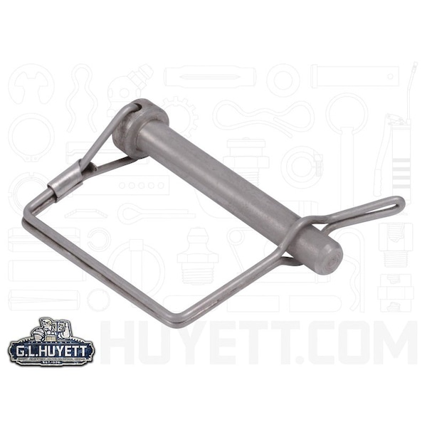 Huyett Tab Lock Pin, Square Handle, 2-Wire, 300 SS, 0.375 in Dia x 2. ...