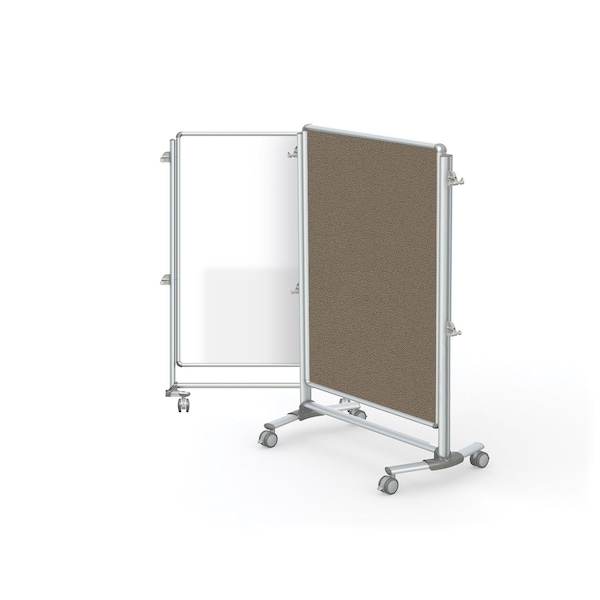 Ghent 57''H X 40''W Nexus Mobile Jr. Partition, Porcelain Magnetic ...