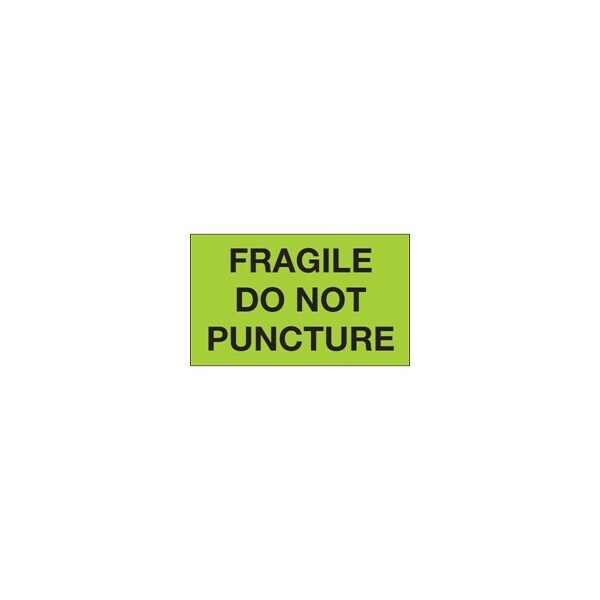 Bubblefast 3 x 5'' - ''Fragile - Do Not Puncture'' Fluorescent Green ...