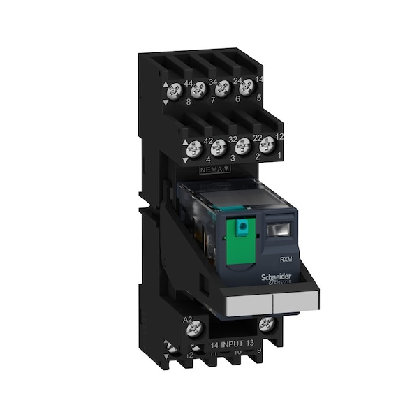 Schneider Electric Harmony RXM Relay module, 2C/O 10A 24VDC ...