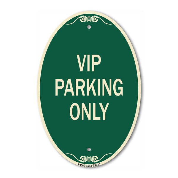 Signmission Reserved Parking Sign VIP Parking Only, 12 Inch X 18 Inch ...