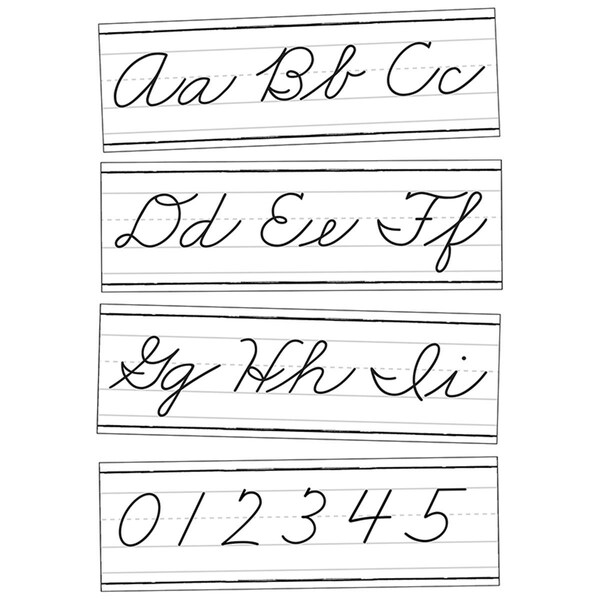 Carson Dellosa Farmhouse Cursive Alphabet Line Bulletin Board Set CD ...