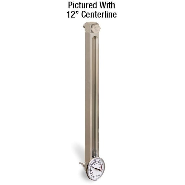 Oil-Rite Aluminum Liquid Gauge with Dial Thermometer with 13in. to 24in ...