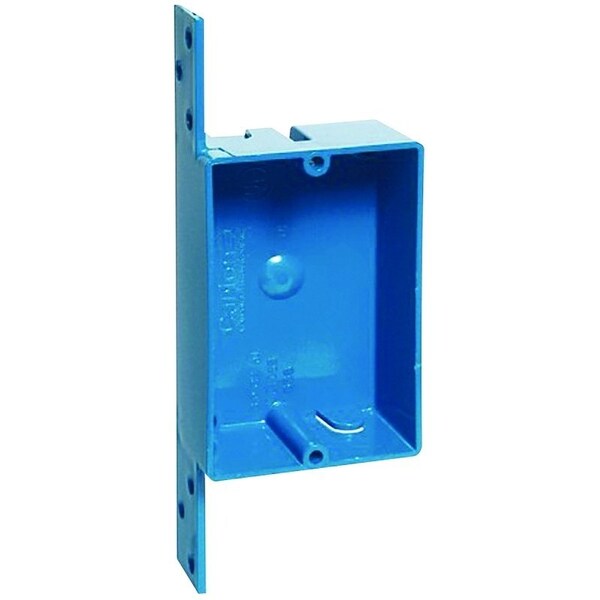 Carlon Outlet Box, 1 -Gang, PVC, Blue, Bracket Mounting B108B-UPC | Zoro