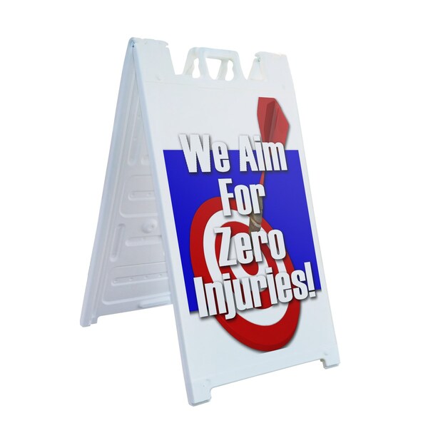 Signmission We Aim For Zero Injuries, A-Frame & 2 Decals Installed ...