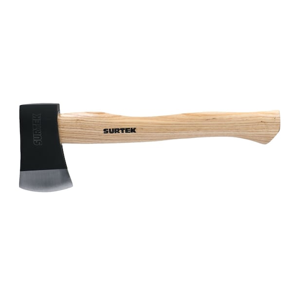 Surtek Wood Handle Forged Steel Head Hunting Axe 14in, 1-1/2 Lb HC 1 1/ ...