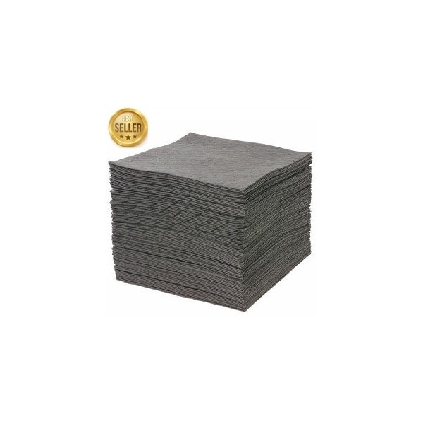 M&B Absorbents Sorbent Pad, Oil-Based and Water-Based fluids, 15 in x ...
