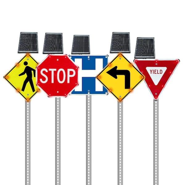 Stop-Lite LED Solar Yield Sign 24 in (HIP) SOL R1-2 HIP24 | Zoro