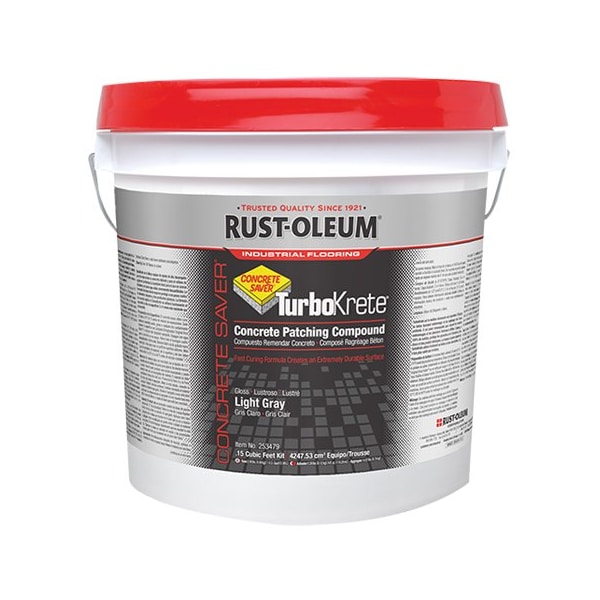 Rust-Oleum Concrete Repair Compound, Pail, Gray, TurboKrete 253479 | Zoro
