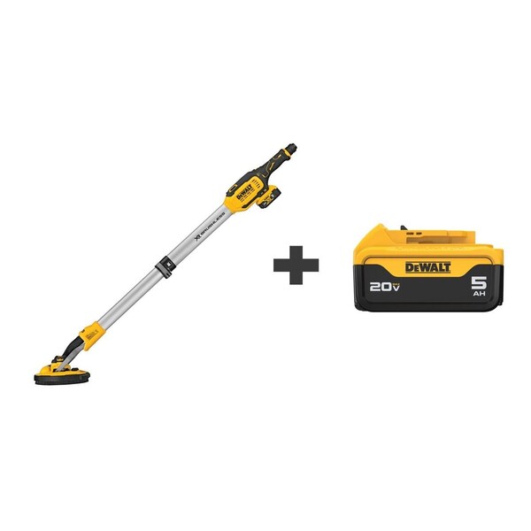 Dewalt Cordless Drywall Sander, L 49 in, DCE800P2/DCB205 | Zoro