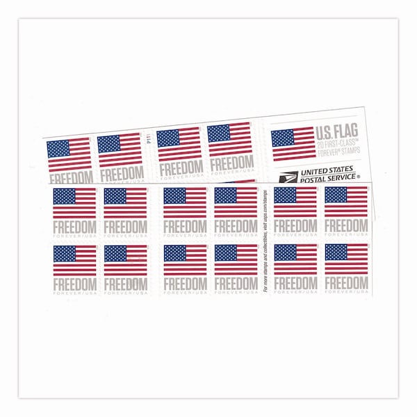 United States Postal Service First-Class Forever Stamps, U.S. Flag ...
